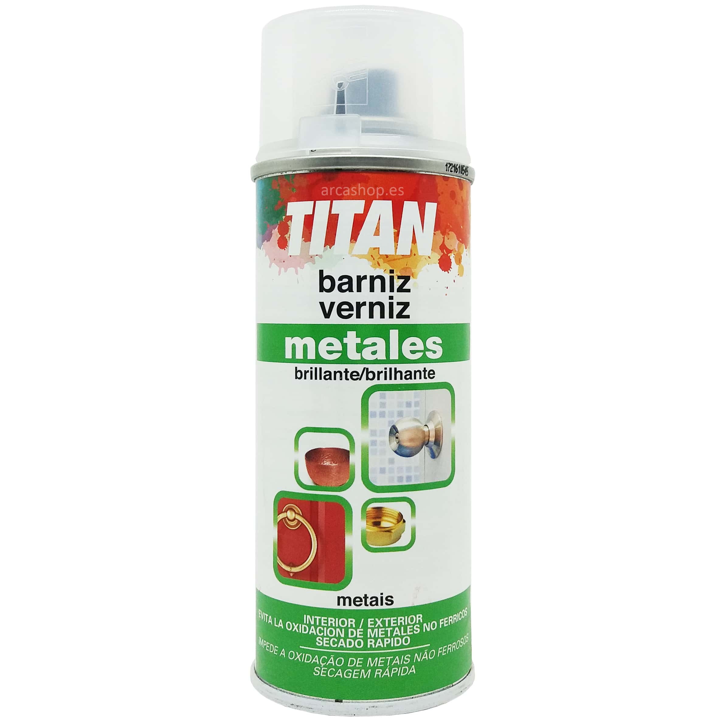 Spray Barniz Incoloro Brillante para Metales Titan de Titanlux