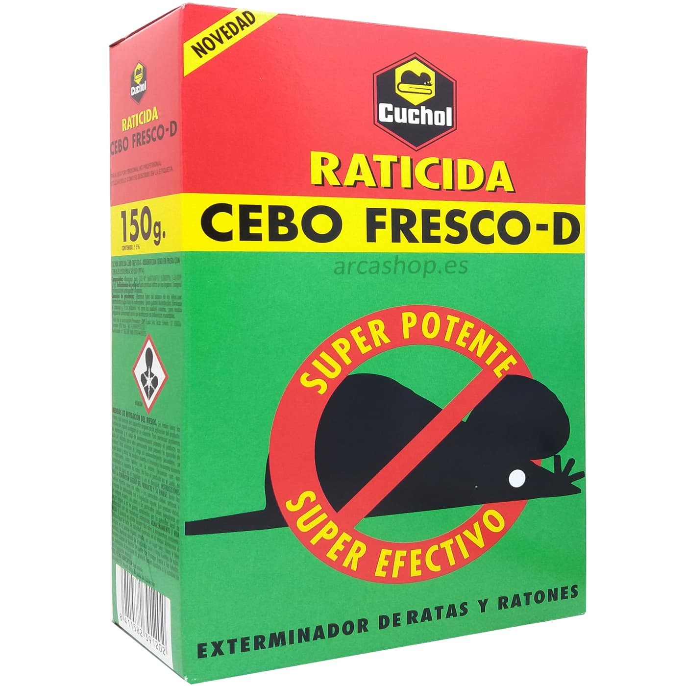 Raticida Potente Cuchol. Cebo Fresco -D Exterminador de Ratones y Ratas
